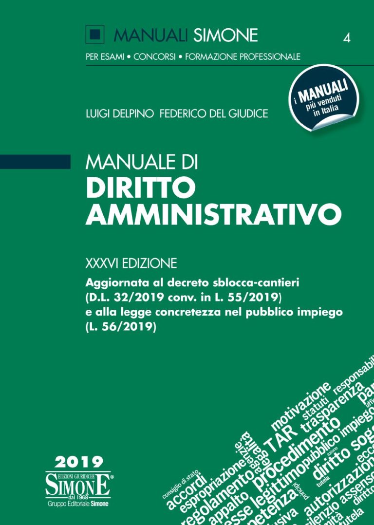 Manuale di Diritto Amministrativo - Edizioni Simone