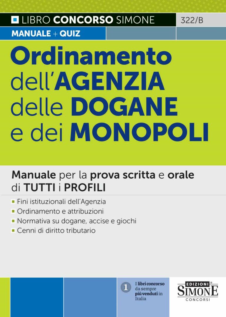Concorsi all'Agenzia delle Dogane e dei Monopoli - Edizioni Simone