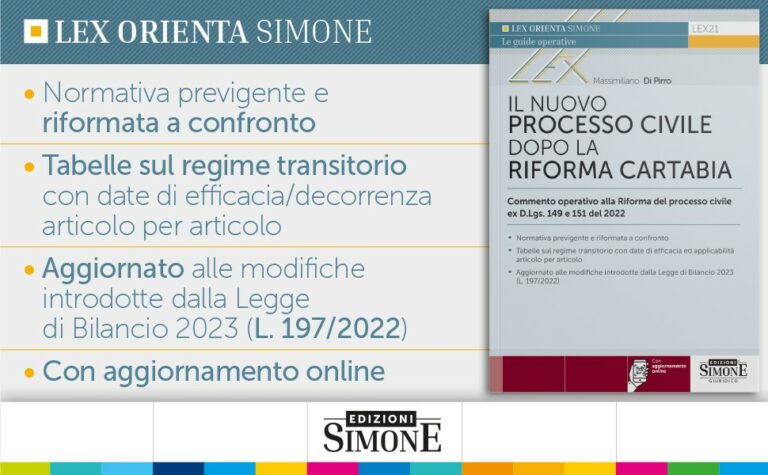 Nuovo Processo Civile dopo la Riforma Cartabia - Edizioni Simone