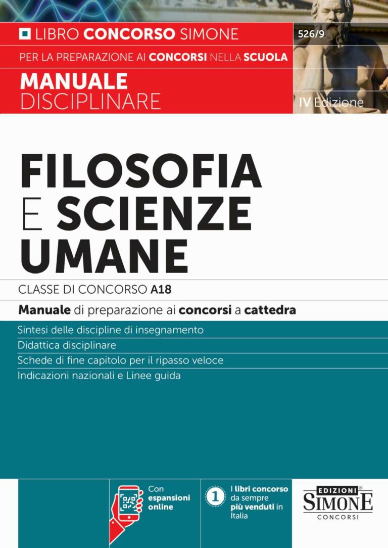 Manuale Disciplinare Filosofia e Scienze Umane - Classe di concorso A18 - Edizioni Simone