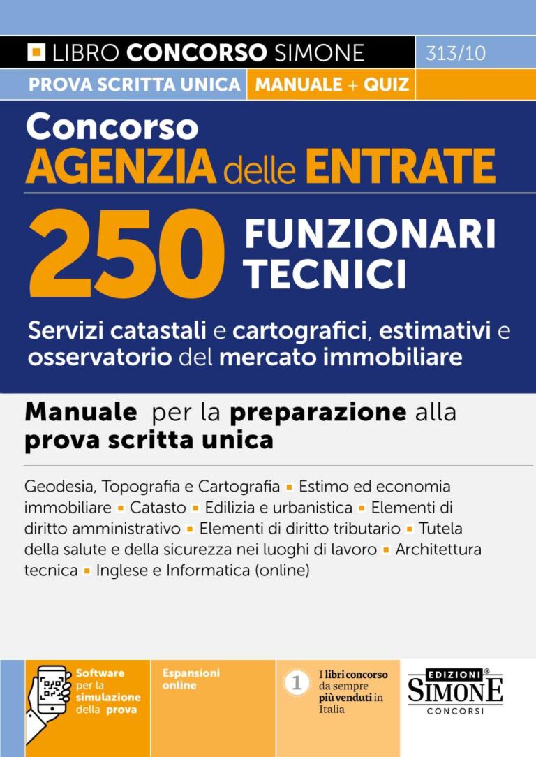Concorso Agenzia delle Entrate - 250 Funzionari Tecnici - Edizioni Simone