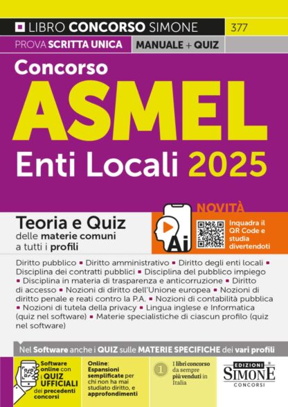 Libri Concorso ASMEL 2025 - Edizioni Simone