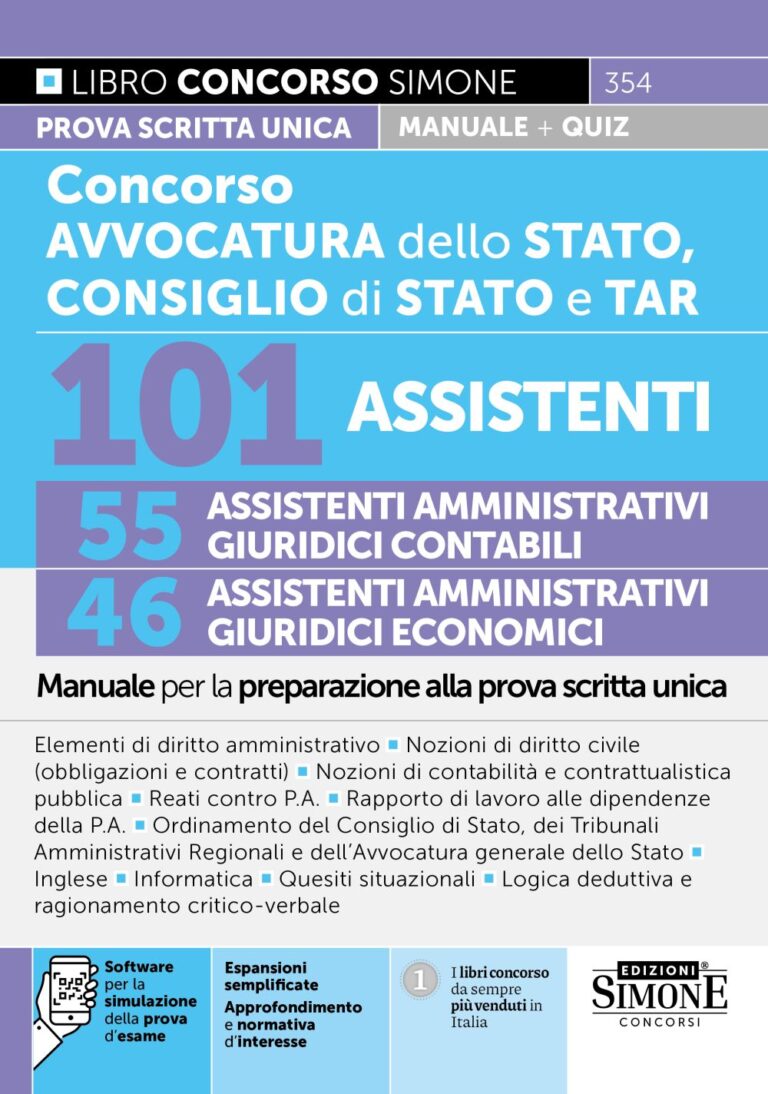 Manuale Concorso assistenti Avvocatura dello Stato, Consiglio di Stato ...